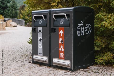 Modern Smart Bins Waste Collection Separate Collection Of Garbage And