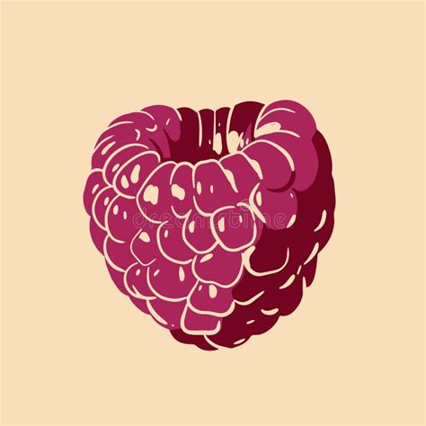 Colored Vector Illustration Of Raspberry Stock Vector Illustration Of Breakfast Abstract