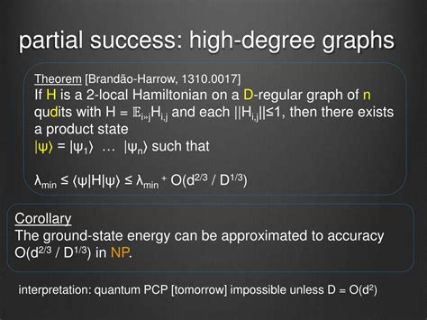 Ppt Quantum Information Theory In Quantum Hamiltonian Complexity