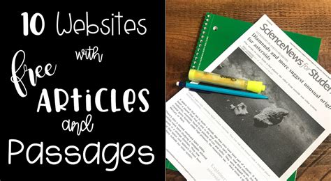 Ten Websites With Free Articles And Passages Teaching Fourth And More
