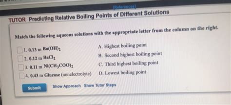 Solved References TUTOR Predicting Relative Boiling Points Chegg