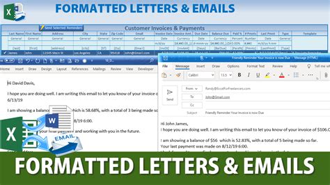 Download Your Free Excel Formatted Letters And Emails Workbook Here