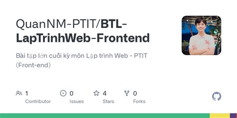 Github Quannm Ptit Btl Laptrinhweb Frontend B I T P L N Cu I K M N