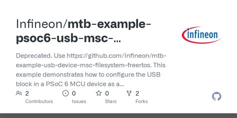 GitHub Infineon Mtb Example Psoc Usb Msc Filesystem Freertos This Example Demonstrates How