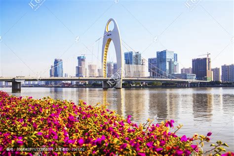 广州珠江上的猎德大桥 路桥建筑 建筑摄影 摄影素材 汇图网www huitu