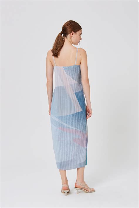 Frame Pleated Column Dress Our Second Nature
