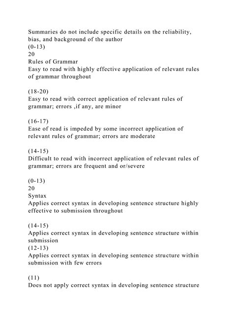 ENG 123 Annotated Bibliography Guidelines And RubricOverview Docx
