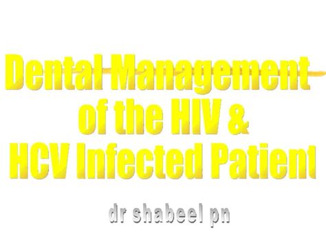 Hiv Hcv Coinfected Patient Ppt