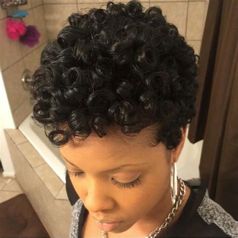 Perm Rod Set On Short Natural Hair Short Natural Hair Styles Natural