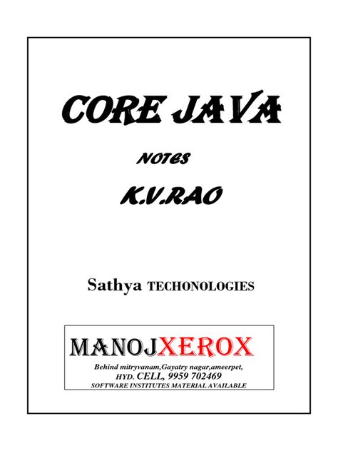 core java pdf