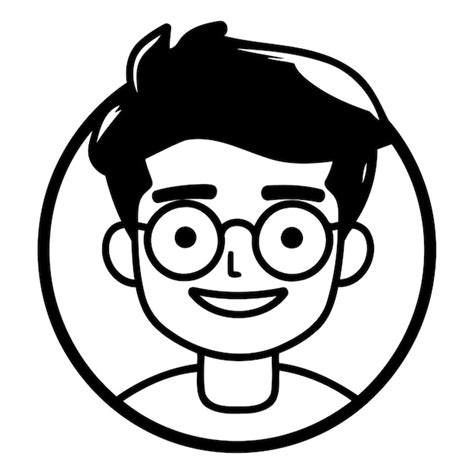 Smiling Man With Glasses Vector Illustration In A Flat Style Premium