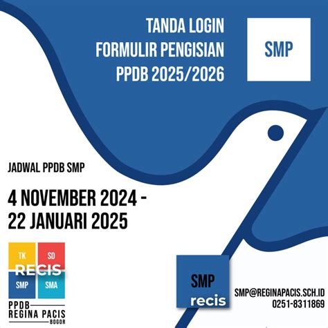 Formulir Ppdb Kelas 7 Smp Regina Pacis Bogor Tahun Ajaran 2025 2026