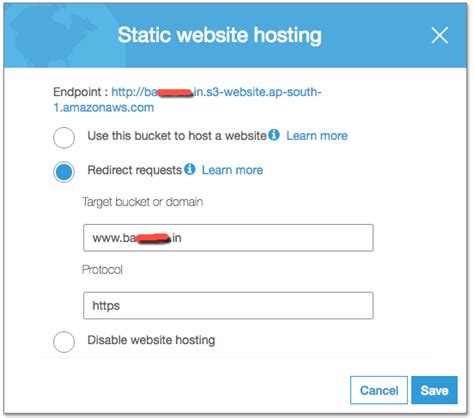 Amazon Web Services Aws S3 Redirect To Secured External Url Without Cloudfront Stack Overflow