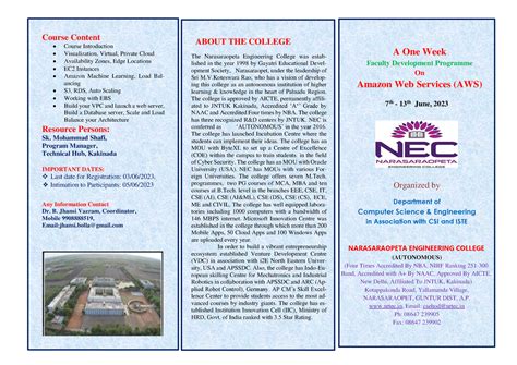 New Aws Fdp June 2023 Final Computer Science Engineering Jntu