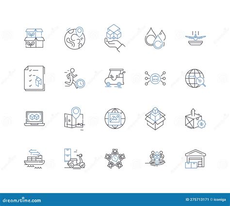 Movement Optimization Line Icons Collection Agility Flexibility Coordination Speed Strength