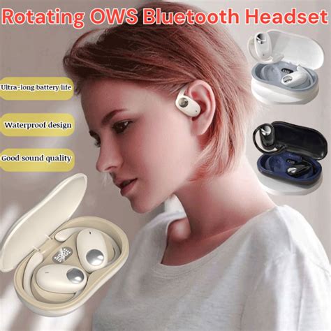 180° Rotating Open Ows Bluetooth Headset Tiny Mini Wireless Headsets Sports Stereo Bluetooth 5 3