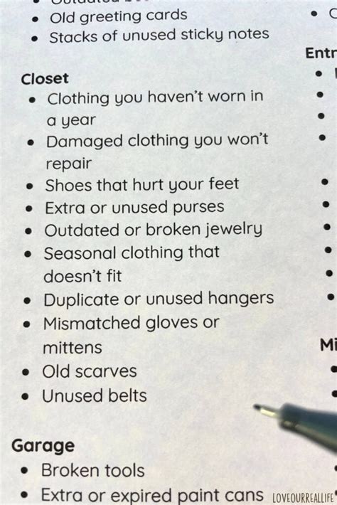 100 Things To Declutter Today For A Tidy Stress Free Home ⋆ Love Our
