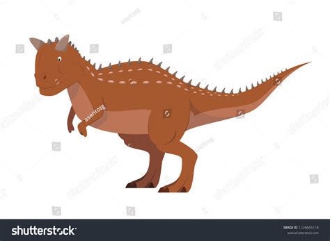 Carnotaurus Vector Illustration Isolated White Background Stock Vector Royalty Free 1228665118