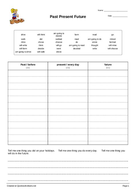 Past Present And Future Tense Worksheets Grade 3 Design Talk