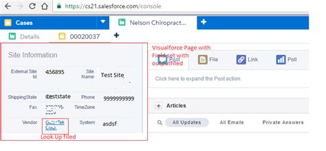 fieldsets from service cloud console sidebar unable to open record