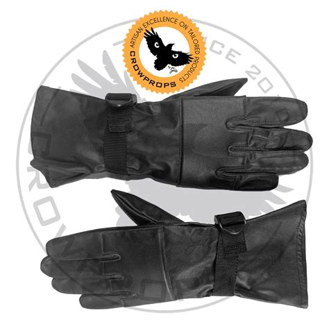 Fo Tie Pilot Black Gloves Crowprops