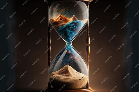 Premium Ai Image Hourglass With Universe Inside Galaxy Inside