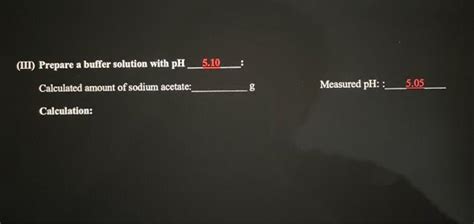 Solved Observations And Calculations I A Buffer With Equal