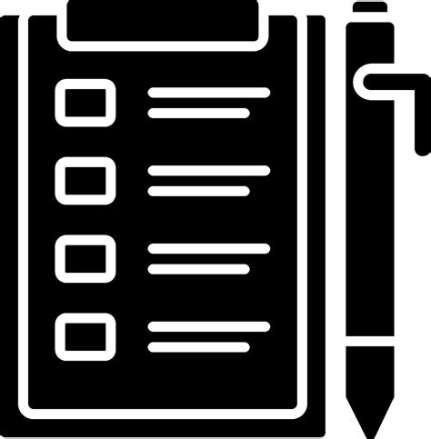 Assignment Glyph Icon Design 43375716 Vector Art At Vecteezy