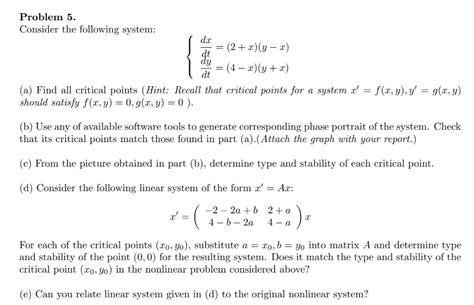Solved Problem Consider the following system 忠 d a Chegg