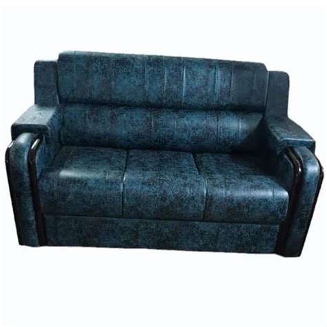 4 Seater Wooden Leather Blue Sofa Set At Rs 45000set In Hyderabad Id
