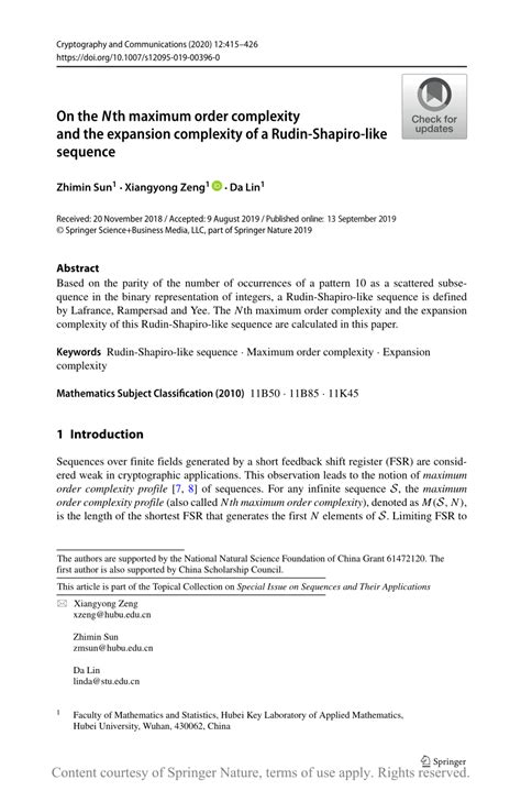 On The Nth Maximum Order Complexity And The Expansion Complexity Of A