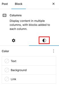 Columns Block Documentation WordPress Org