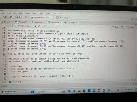 solved this is code for gaussian mixture model clustering i