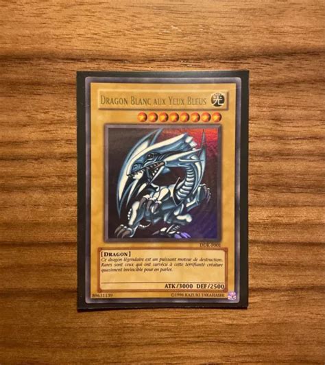 CARTE YU GI OH DRAGON BLANC AUX YEUX BLEUS DDK F001 FR Bon état EUR 50