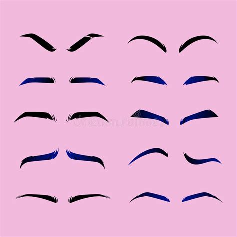 Types Eyebrows Stock Illustrations 163 Types Eyebrows Stock