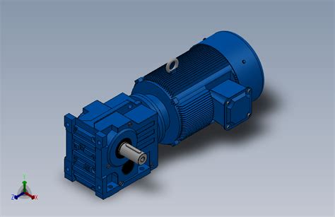 K97底脚轴伸式安装螺旋锥齿轮减速机k97 Yv30 4p 1199 M1 0° Bsolidworks 2018模型图纸下载 懒石网