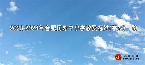 2023 2024年合肥民办中小学收费标准学费一览