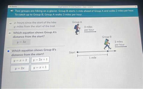 Solved ⑤i Ready Graph Systems Of Linear Equations — Quiz — Level H ×