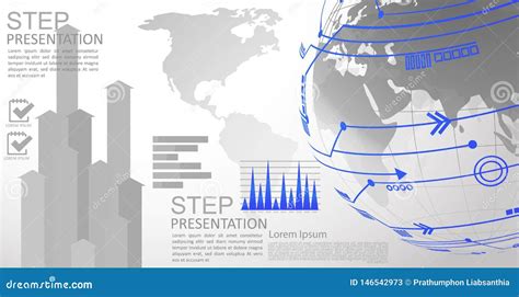Plantilla De Infographic Para La Conexi N De Red Gobal Del Diagrama