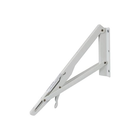 Carinya 300 X 145mm White Spring Loaded Folding Bracket Single
