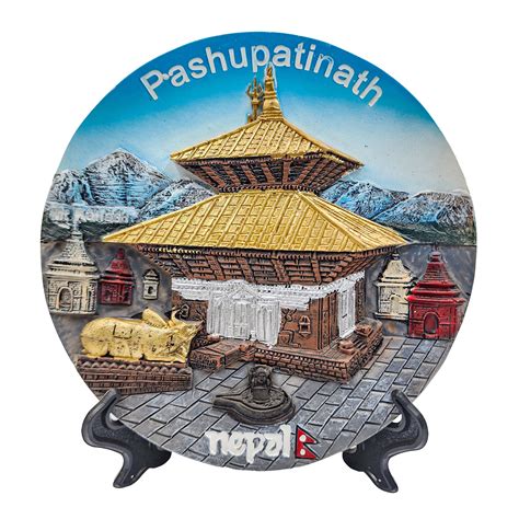 3d Fiber Art Of Pashupatinath Temple Of Nepal With Stand And Wall