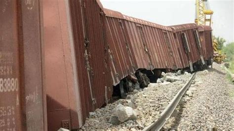 Goods Train Derails In Haryana Bogies Fall In Markanda River Latest