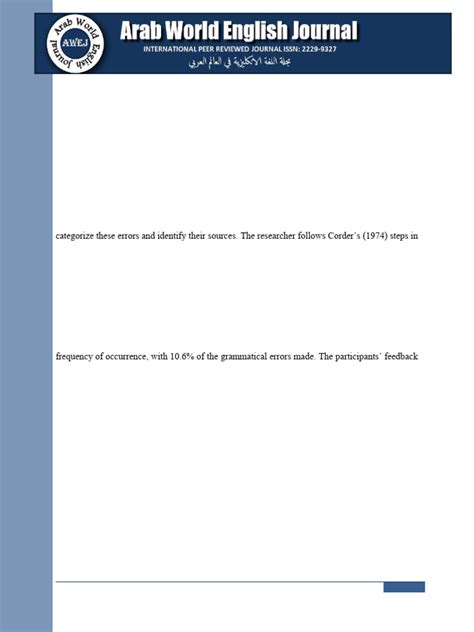 Analyzing Speaking Errors Made By Efl Sa Pdf English As A Second Or