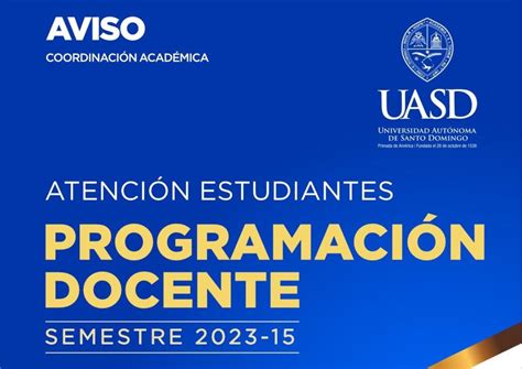 UASD Programación Docente Verano RadarSD