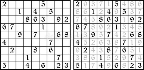 Vector Sudoku With Answer Stock Vector Illustration Of Design 72896776