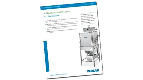 Ecolab Low Temp Elt Dishmachine Ecolab