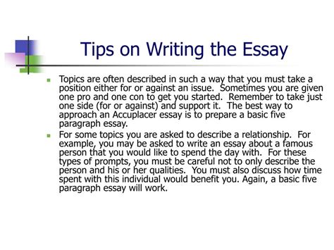 Ppt Accuplacer Writing Test Powerpoint Presentation Free Download