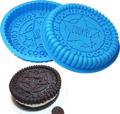 2 Pcs Premium Silicone Mold For Giant Oreo Cookie Cake 75inch Rock
