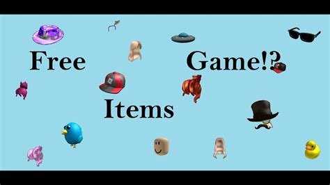 Free Items Game NO ROBUX NEEDED YouTube