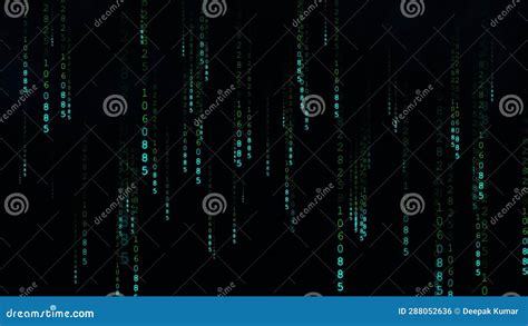 Vertically Scrolling Numbers Matrix Style Stock Footage Video Of Internet Tech 288052636